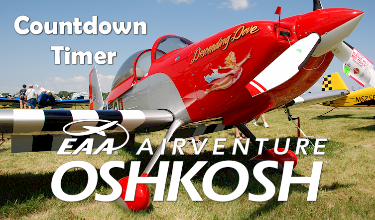 Van's RV Aircraft Builders - AirVenture Countdown Timer for Your Website